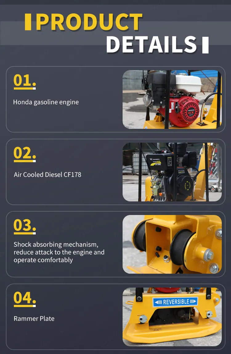 Hand Hold Soil Compactor Vibratory Plate Compactor For Construction ...