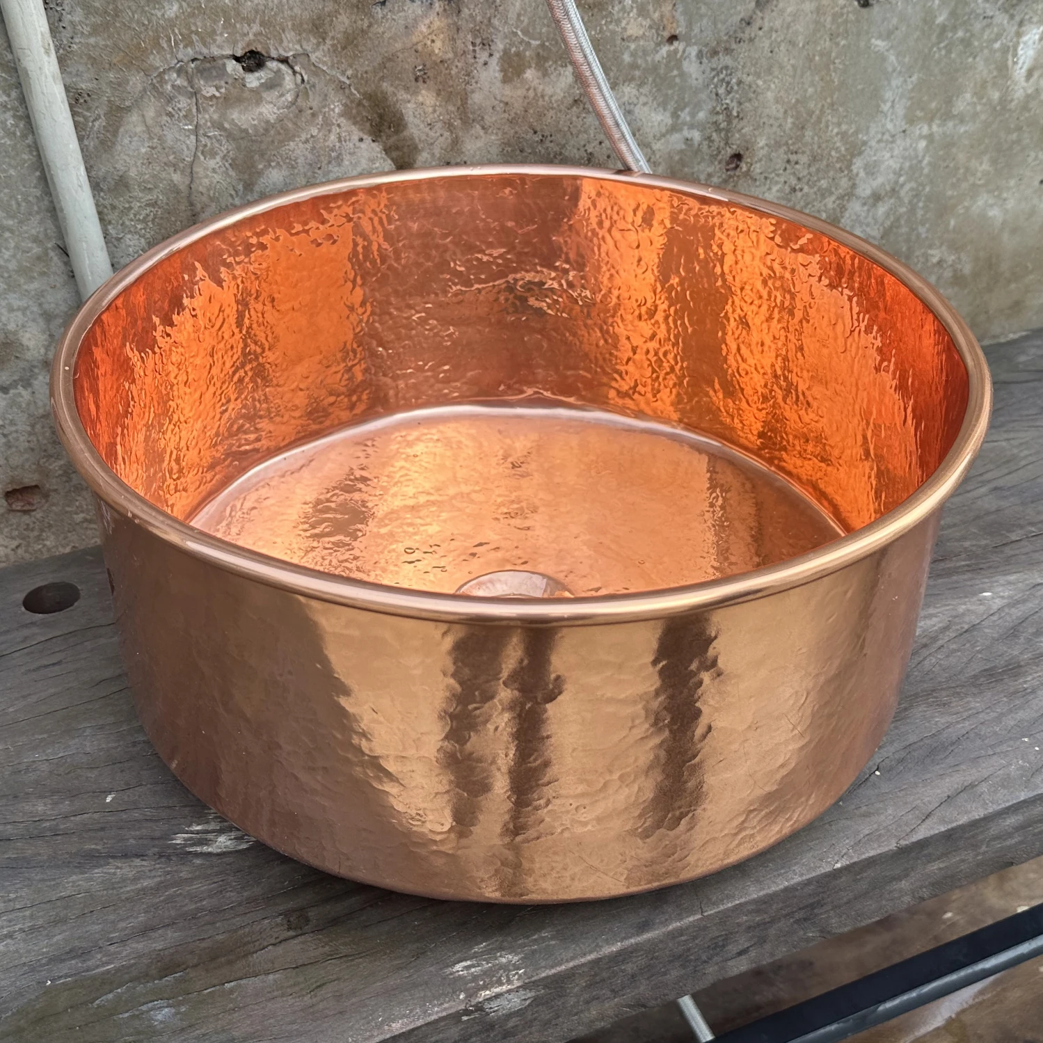 Custom Hand Hammered Luxury Copper Shiny Copper Finish Water Resistant ...
