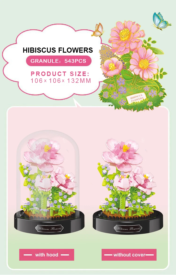 Balody Model Flower Mini Bricks - DIY Assembly Set