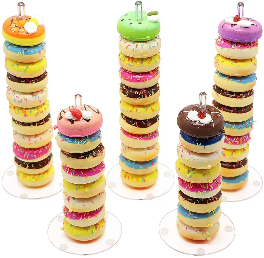 Clear Acrylic Donut Wall Stand Lucite Doughnut Holder Tower Display ...