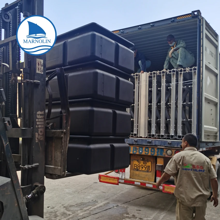 Pe Float Floating Pontoon Aluminum Floating Dock Ship With Wpc Decking ...