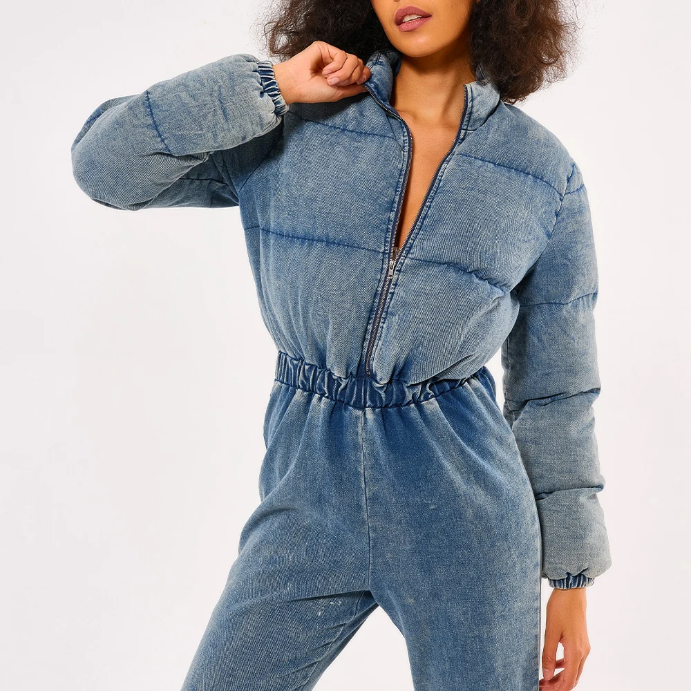 Green Dimple 2024 Women's Denim Rompers Fashionable Thick Upper Body ...