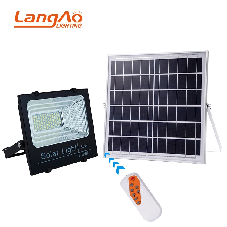 Remote Control Ip66 Rainproof Garden 25w 40w 60w 100w Led Solar Flood ...