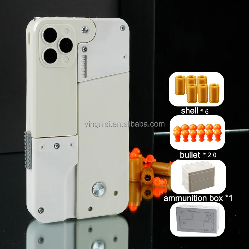 Cool Shape Folding Mobile Phone Gun Toy Gun Soft Bullet Gun Pistol Toy ...
