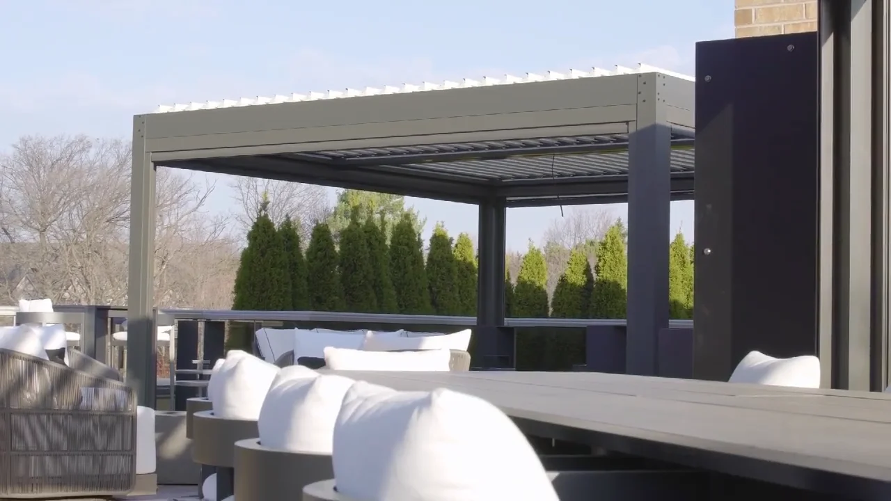 Bld Sun Shade Terrace Roof Remote Control Electric Bioclimatic Pergola ...