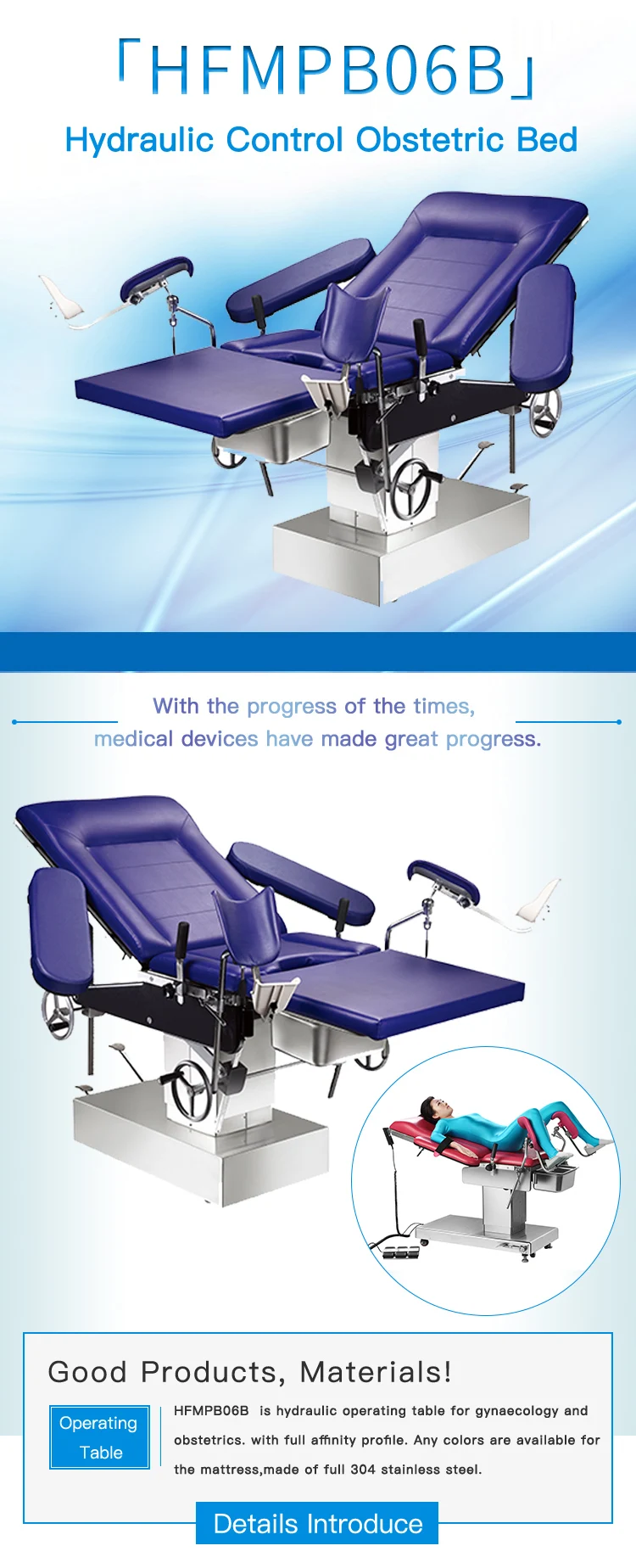 Hf Gynecological And Obstetric Bed Surgical Operating Room Table With ...