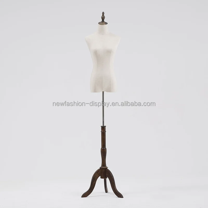 Adjustable Wooden Arms Dummy Dress Mannequin Half Body Female Torso ...