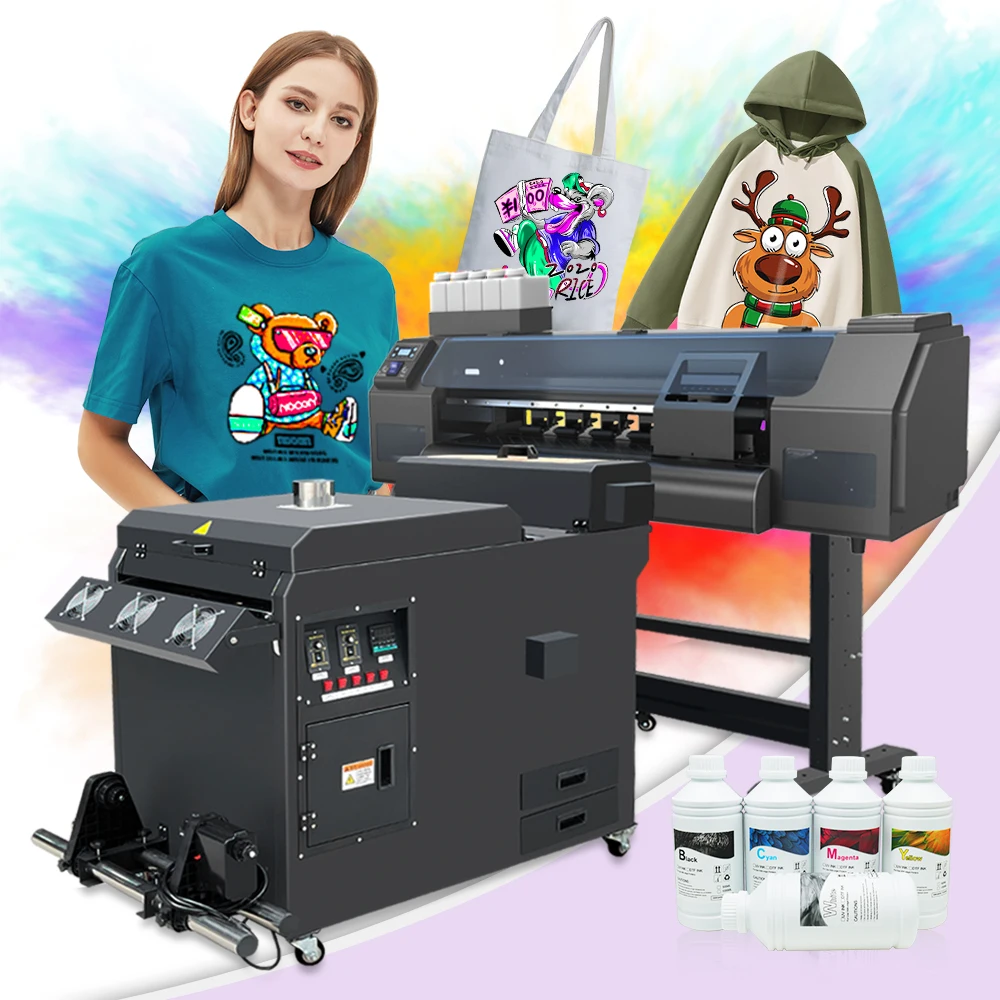 Large format printer 60cm 2 i3200 XP600 head heat press machine dtf ...