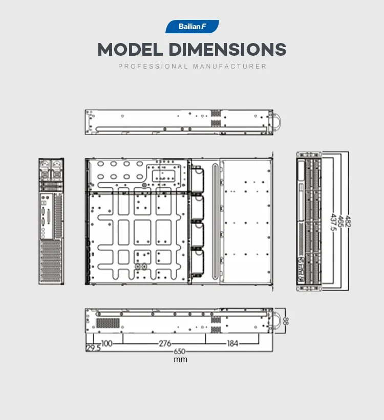 2U Rackmount NAS Case - 8 Bay Hot Swap Chassis & Rail Kit
