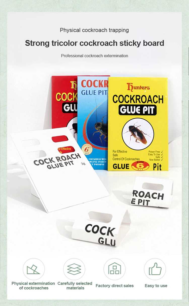 Household Cockroach Glue Paper Trap Sticky Glue Board Pest Control ...