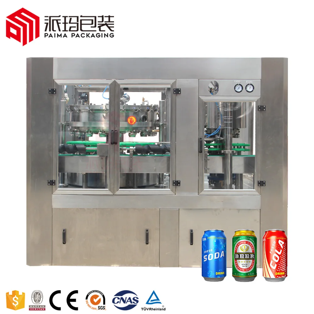 Full Set Automatic Fruit Juice Beverage Soda Water Aluminium Can Making ...