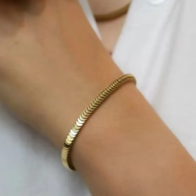 18k Gold Plated Stainless Steel Fish Scale Charm Necklace For Women