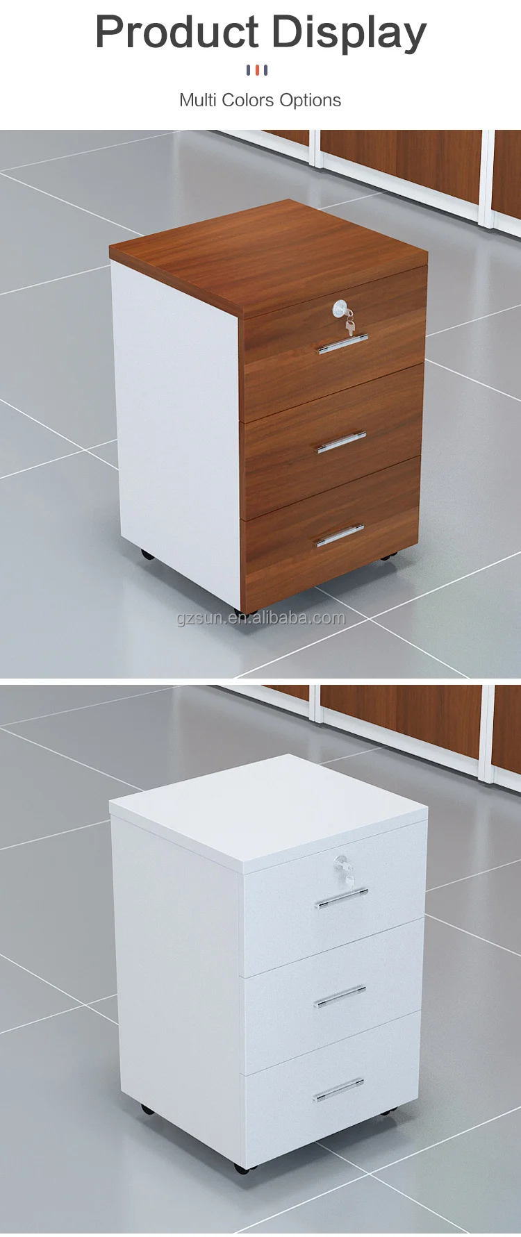 Composite Box Mobile Filing Cabinet - Ideal for Home Office