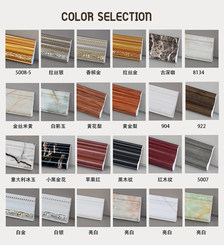 Modern Design Upvc Profile Tile Trim Wall Decoration Materials For ...