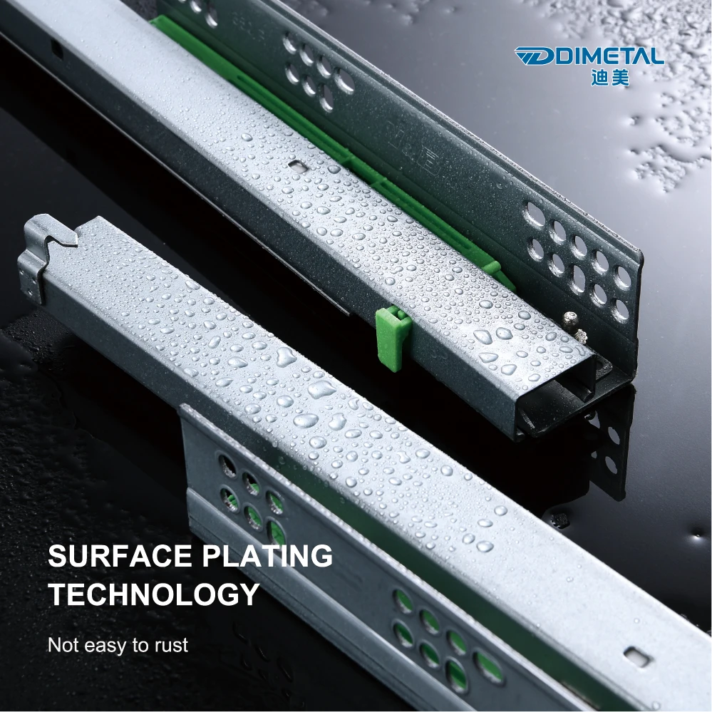 Dimetal 10'' 250mm Bottom Rail Drawer Installation Hidden Telescopic ...