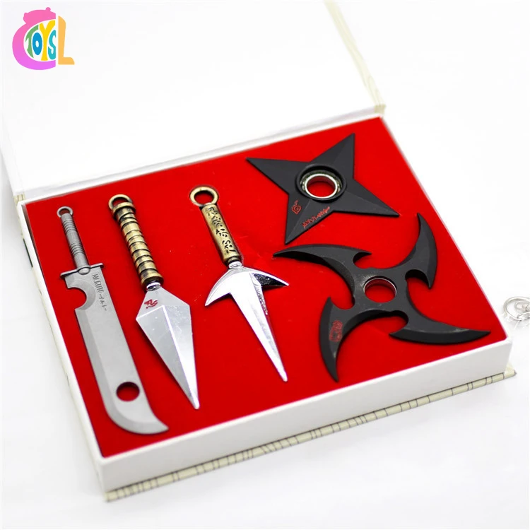 Wholesale Narutoo Metal Cosplay Knife Boomerang 5pcs/set Akatsuki ...