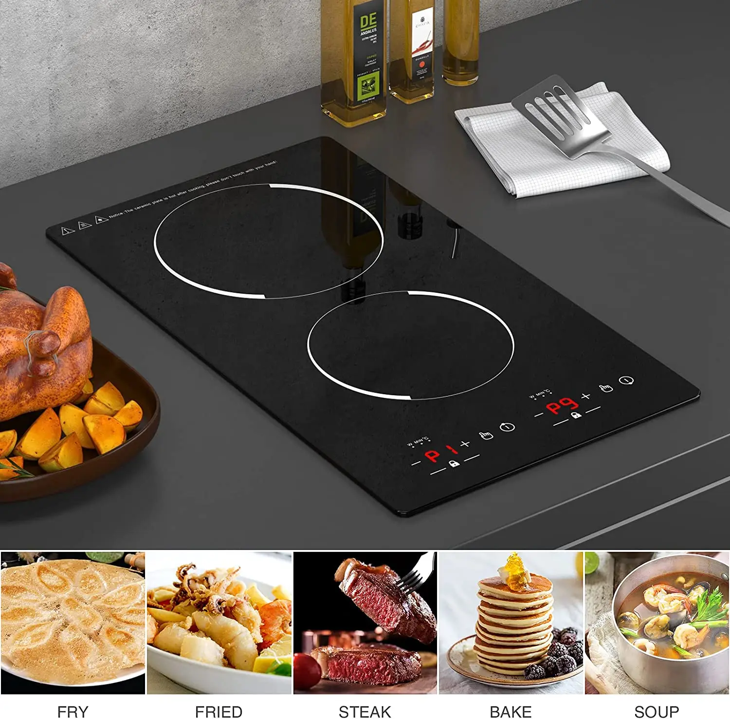 Alibaba.com: 2 Plates Electric Stove, Induction Cooker with Touch ...