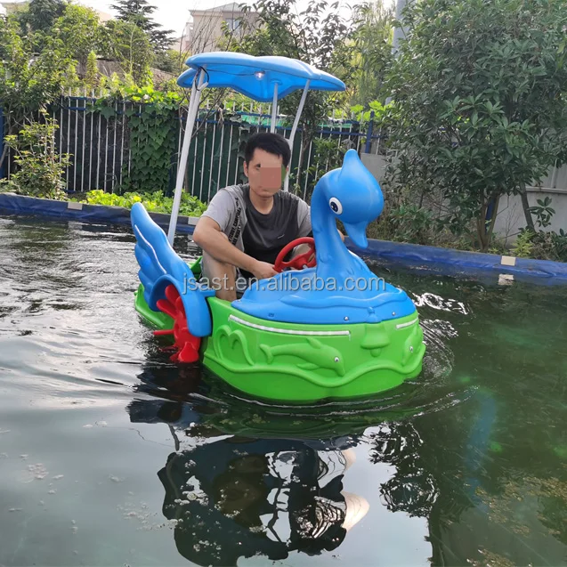 Single Person Paddle Wheel Water Bike Swan Pedal Boat Kids Electric ...