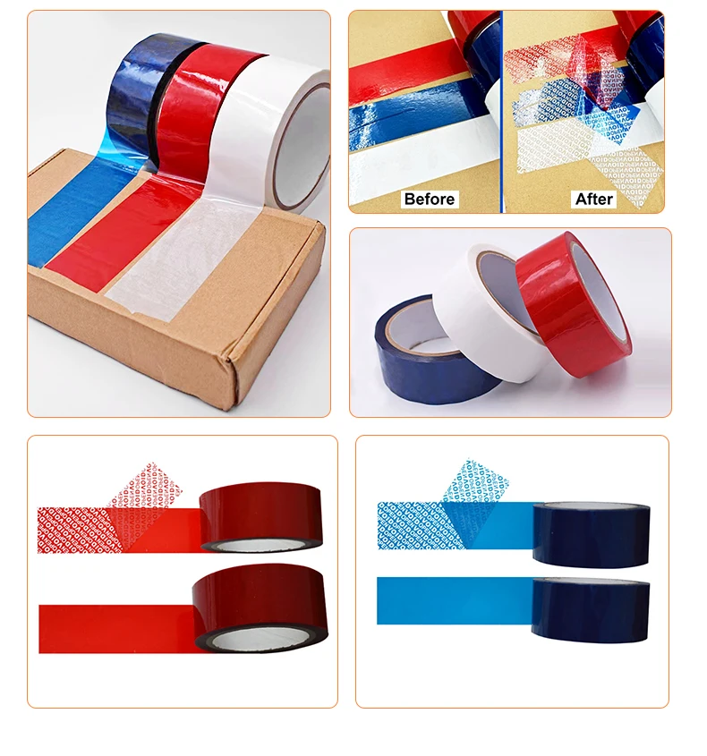 Custom High Quality Void Tamper Proof Self Sealing Warranty Security Tape For Box Sealing - Buy ...
