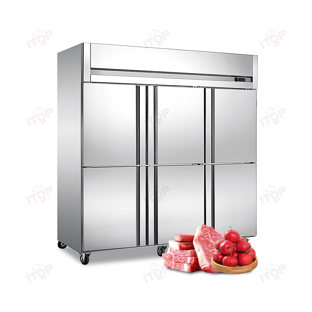 Vertical Freezers Stainless Steel 6 Door Reach-in Batch Freezer ...