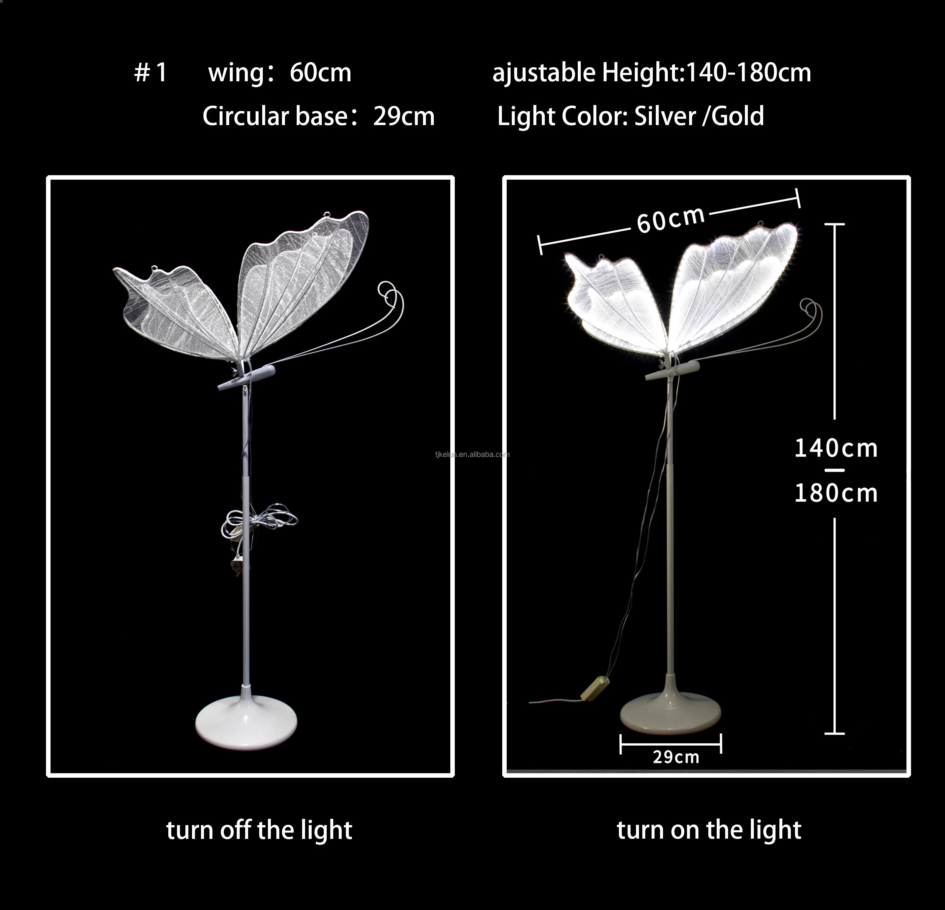 A-WL001-2 Butterfly Road Lead Light 110V 220V Decoration Pendant ...