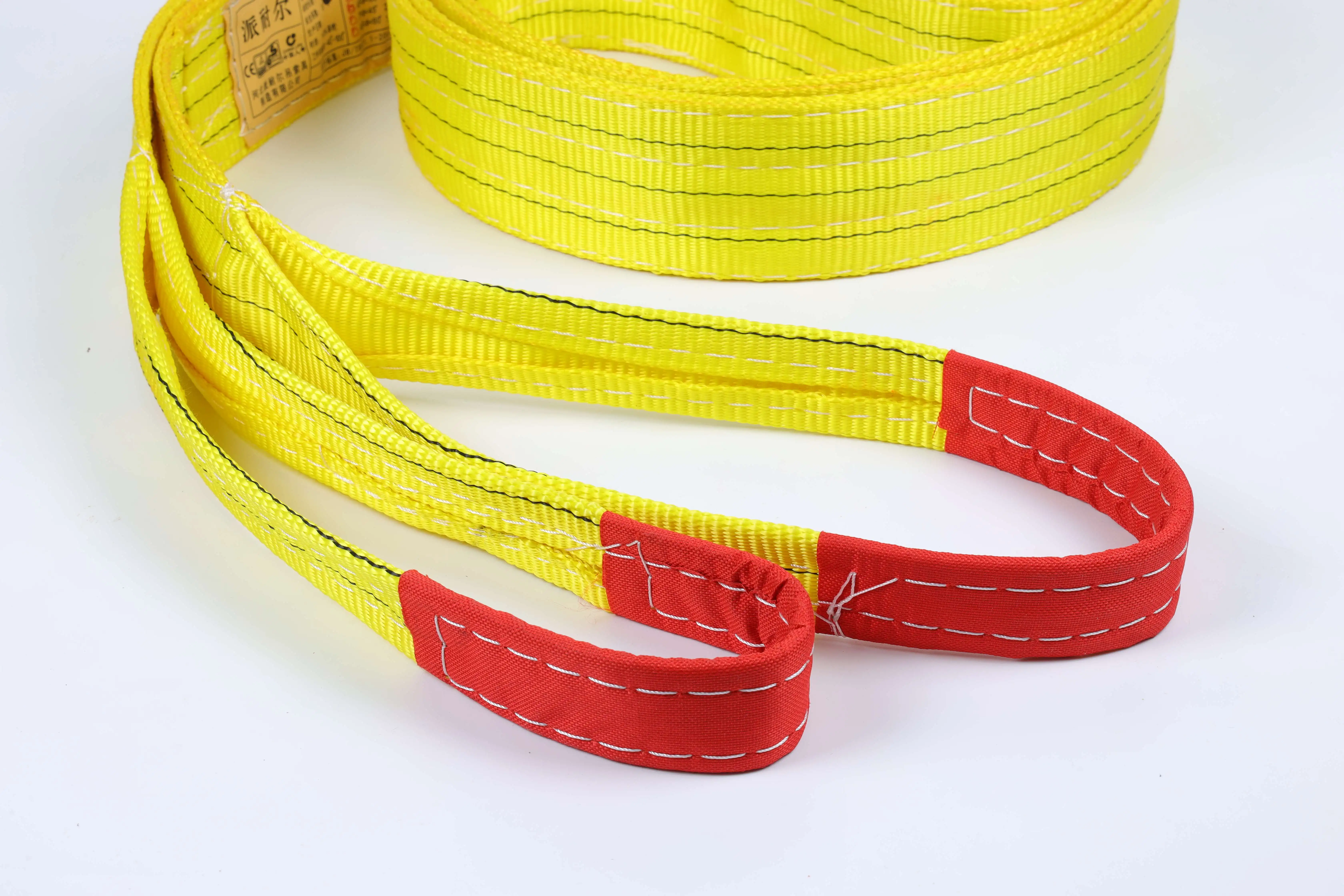 Polyester Webbing Sling Eye Shaped Colored Sling Used For Lifting ...