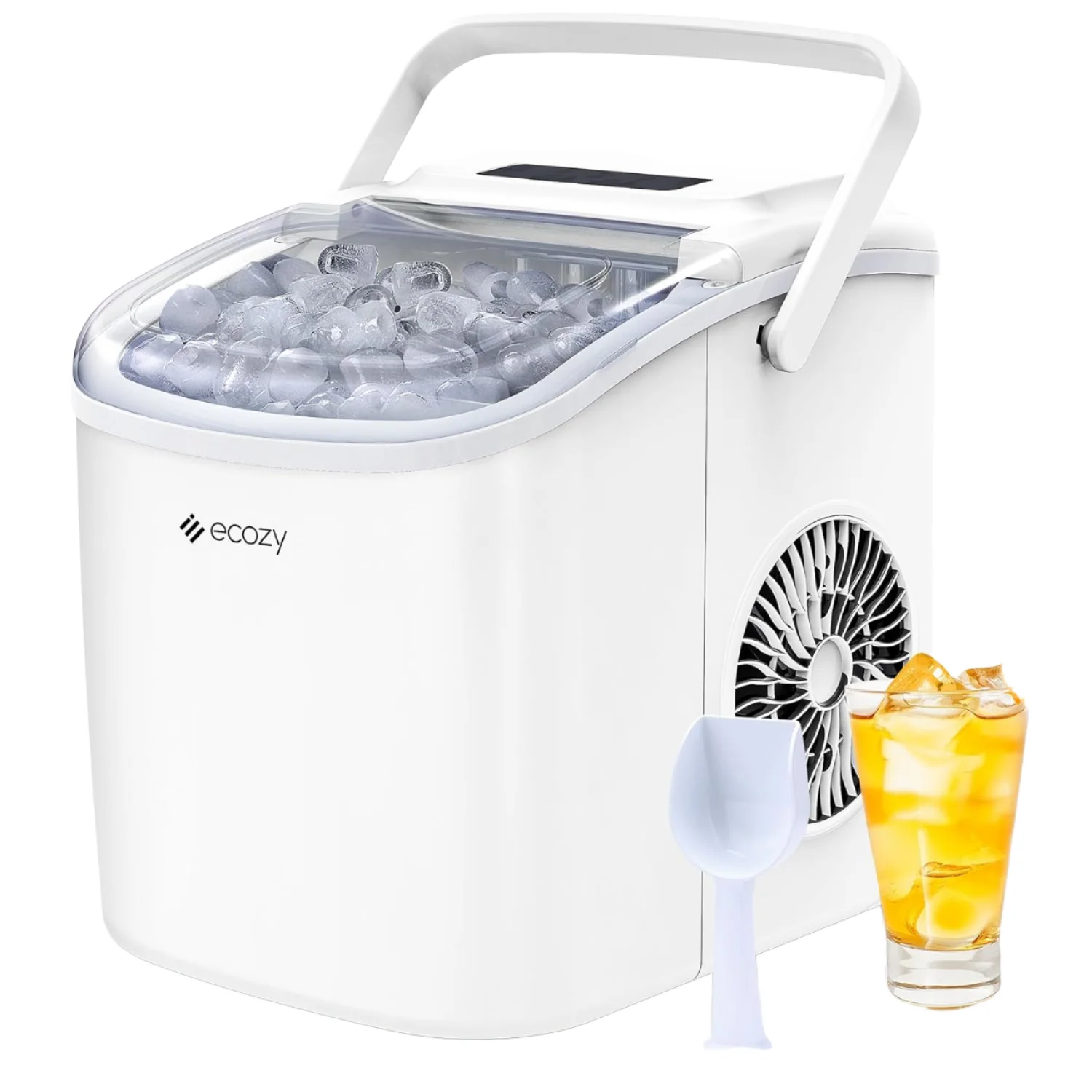 For Ecozy Countertop Portable Pebble Ice Maker 9 Cubes in 6 Mins for ...