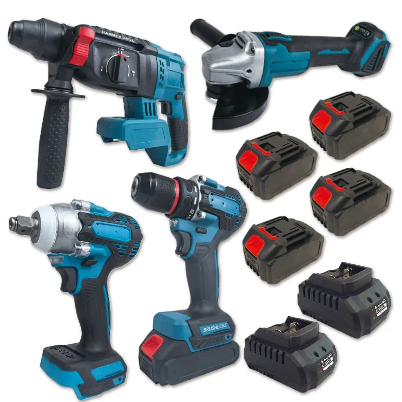 Combination Toolbox 21VCordless Electric Drills Portable Hand Held ...