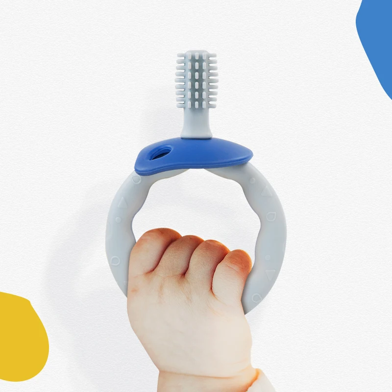 Direct Sales Training Tooth Brush Shape Teether Silicone Teethers Ring ...