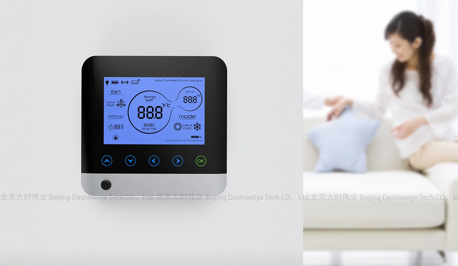 Design for Smart Home Control Thermostat Plastic Enclosure Box