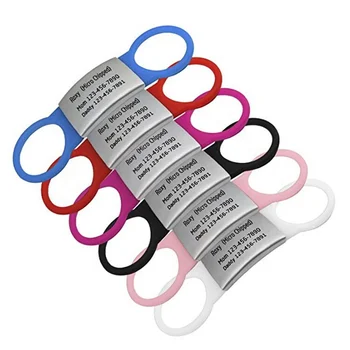 With Collar Smooth Surface Letterable Nameplate Elastic Silicone Rubber ...