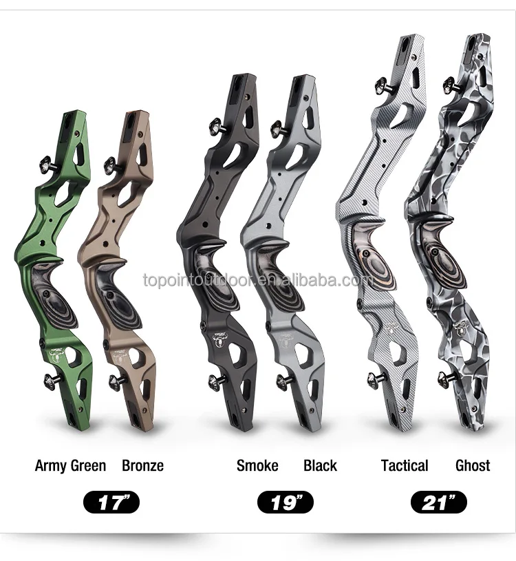 Topoint Archery Recurve Bow Riser Slither 21" - CNC Milling