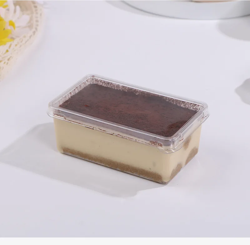 Rectangular Tiramisu Box with Lid - Food Safety & Convenience