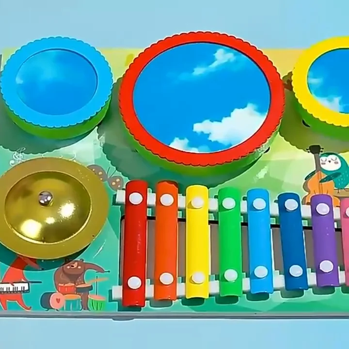 Toy Musical Instrument Wooden Musical Drumming Instruments Sensory Game ...