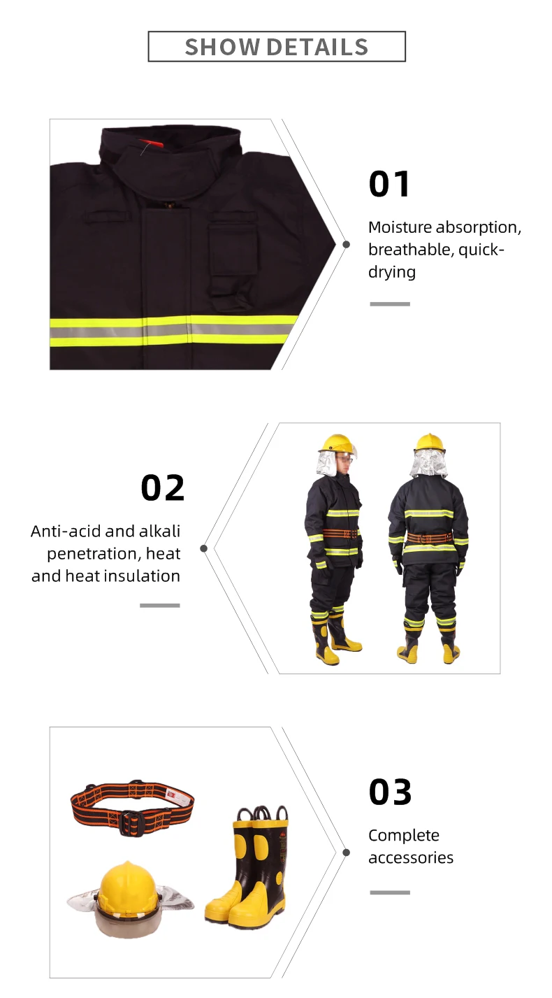 High Quality Heat Resisting Fire Fighting Fire Man Suit Firefighter ...