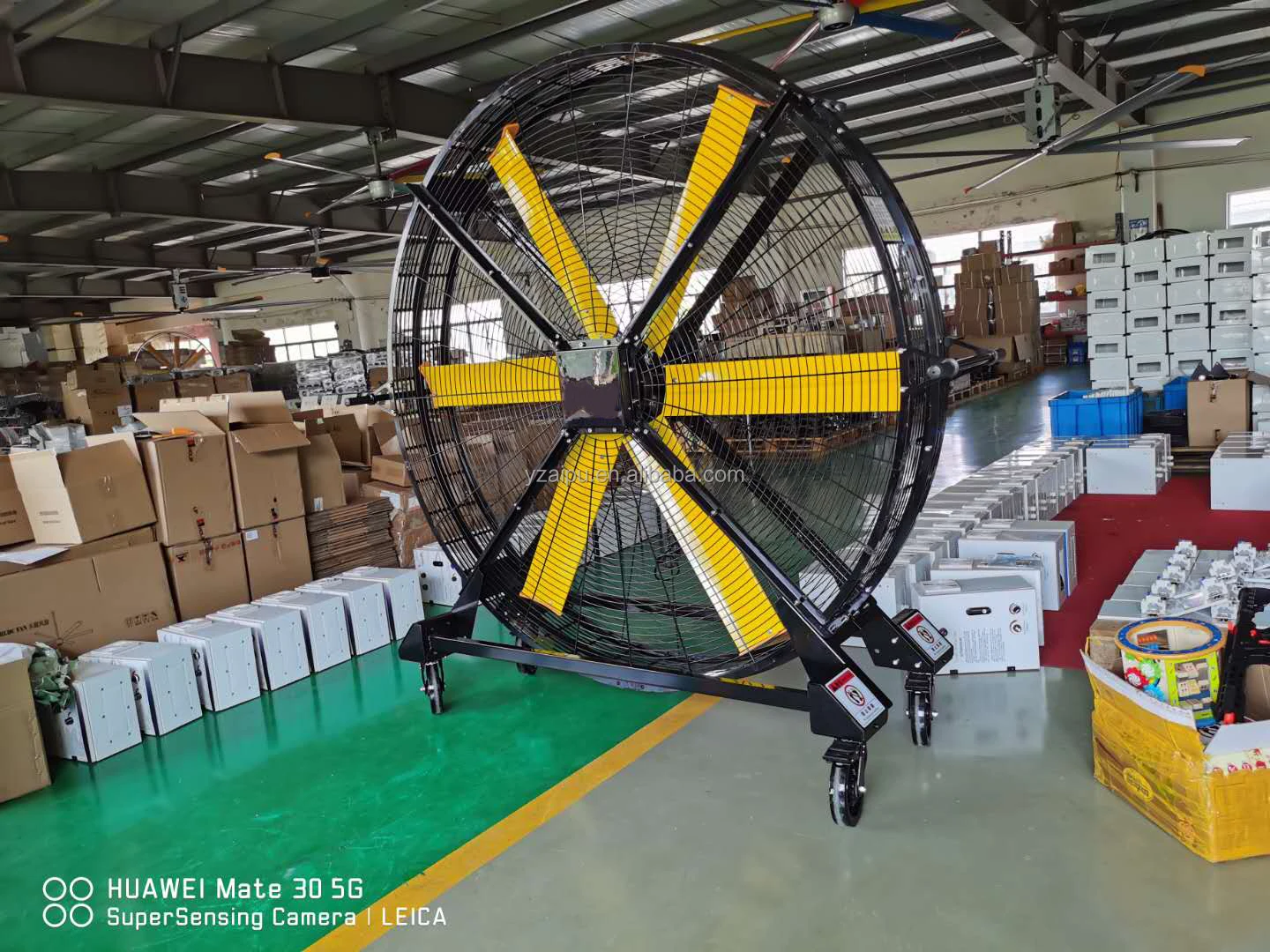 Standing Moving Air Cooler Ventilation Fan 1500mm Industrial Stand Dc ...