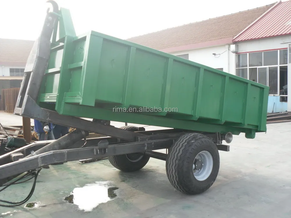 Small ATV Farm Hydraulic 6 Ton Hook Lift Tipper Dump Trailer