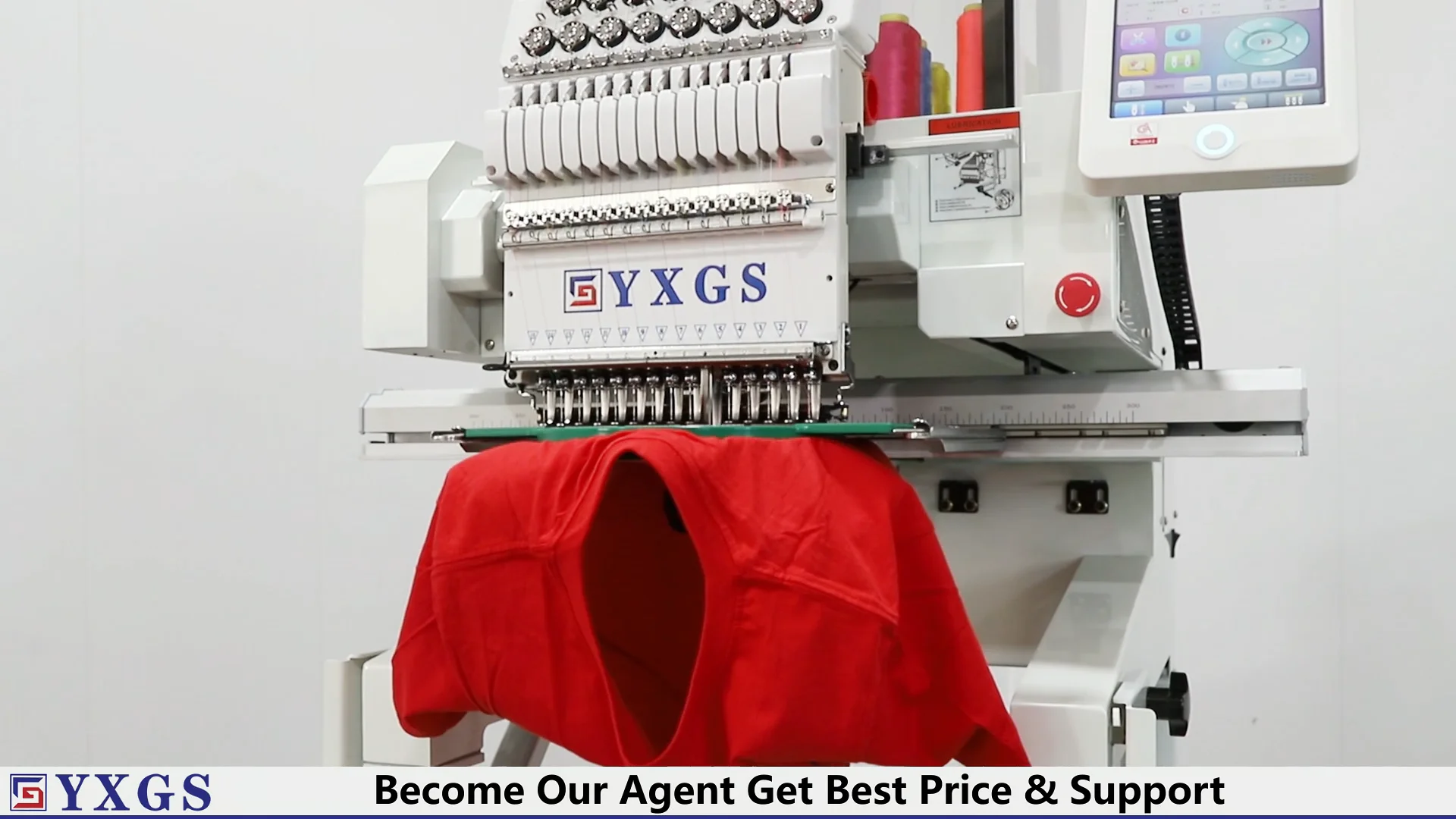 15 Needle Clothing Computer Embroidery Machine,1 Head Ready To Wear T ...