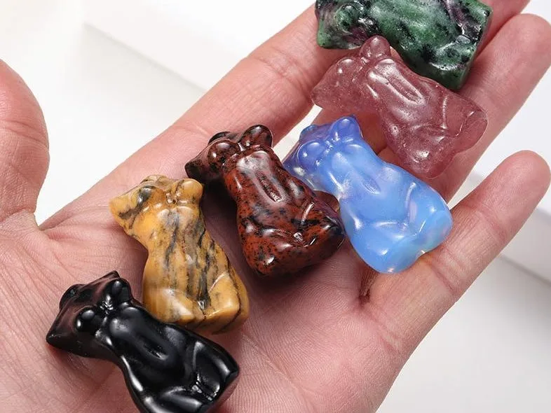 Custom Made Hand Carved 4*2cm Lucky Natural Stone Gifts Female Goddess ...