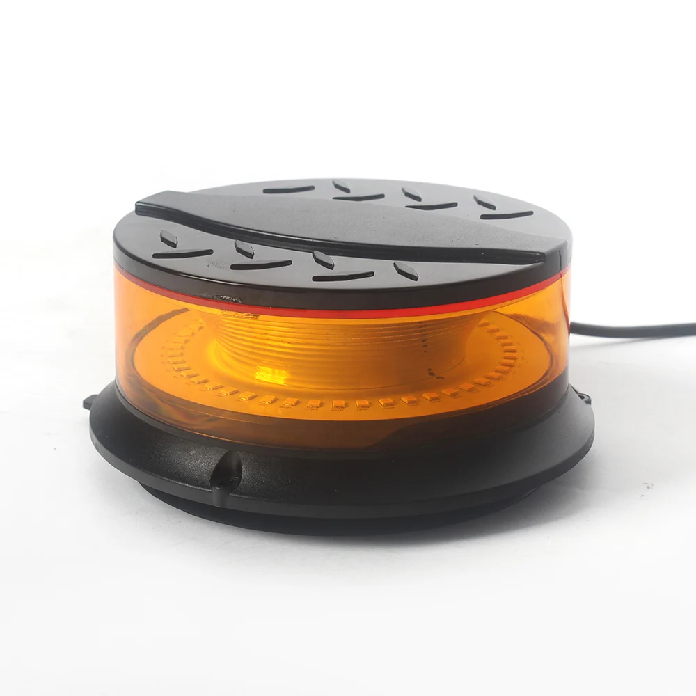 12v 24v Amber Round Rooftop Emergency Rotating Revolving Strobe Beacon ...