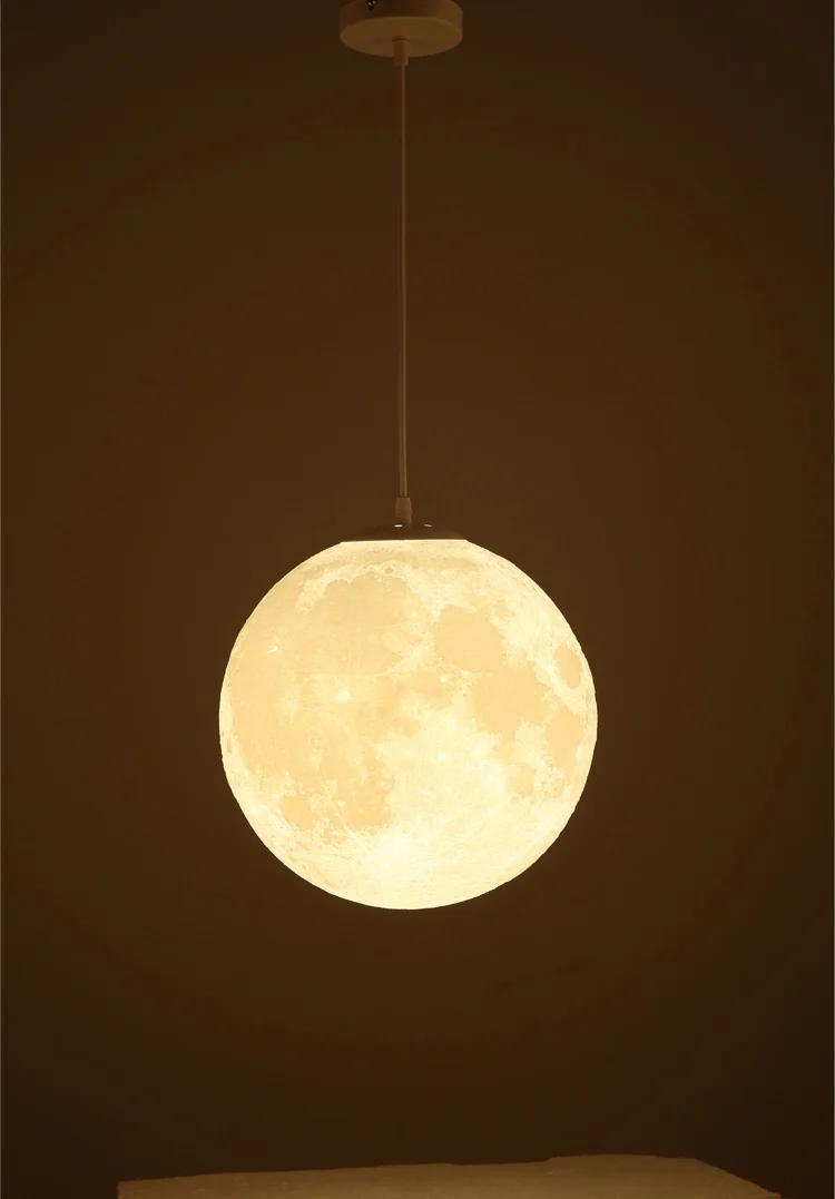 Home Decorate Moon Pendant Lamp - 3D Printing Ceiling Light