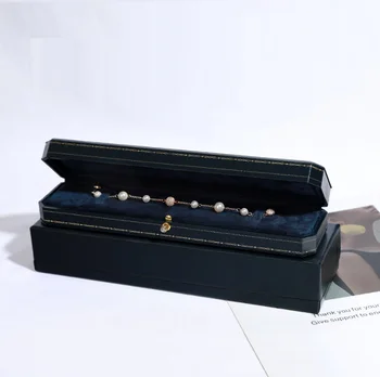 Navy Blue Cardboard Outer Pack Long Chain Anklet Jewelry Necklace Box ...