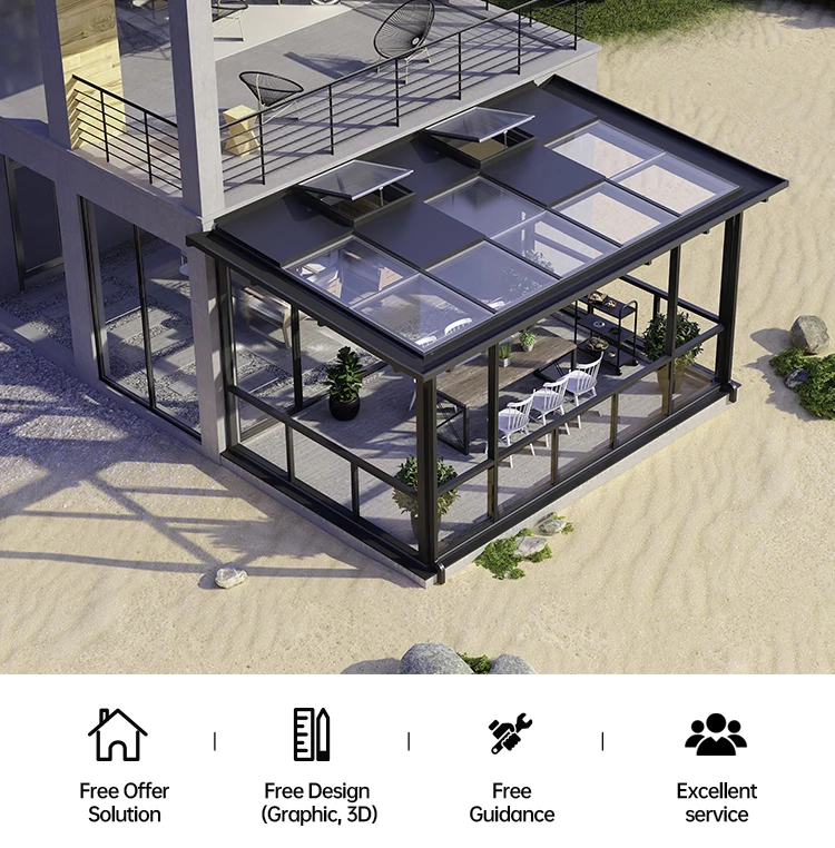 Luxury Conservatory Garden Shed Aluminium Sunroom Veranda