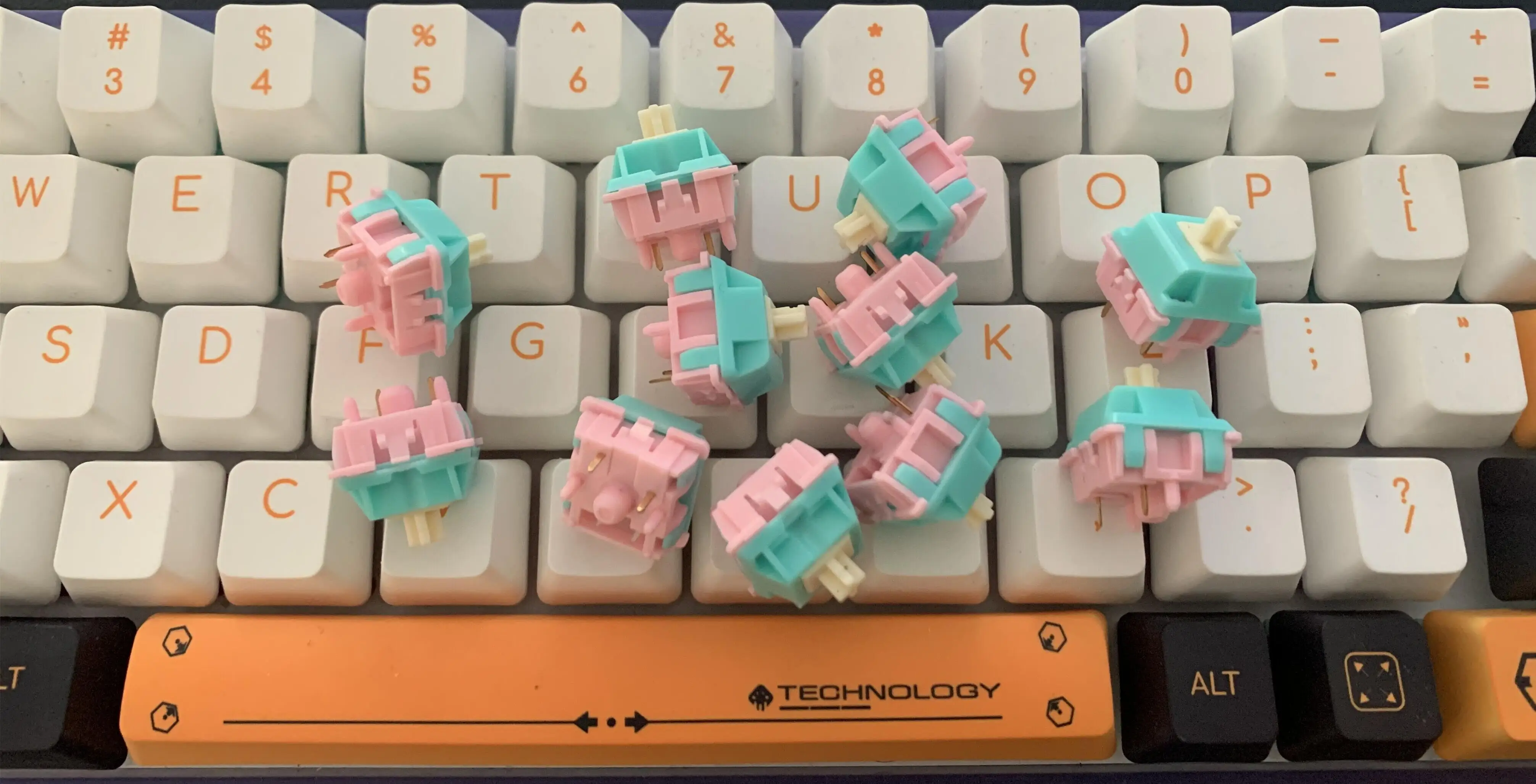 Weikay Flowering Peach,Keyboard Switch,Linear Switch,5pin,Lubed,3.3mm ...