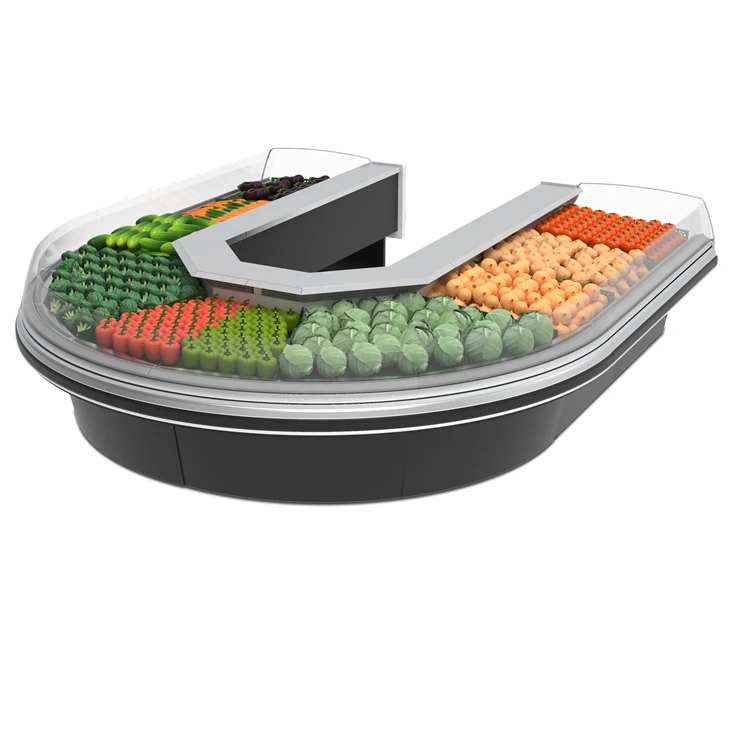 Supermarket Refrigerator Island - Fruit & Vegetable Display