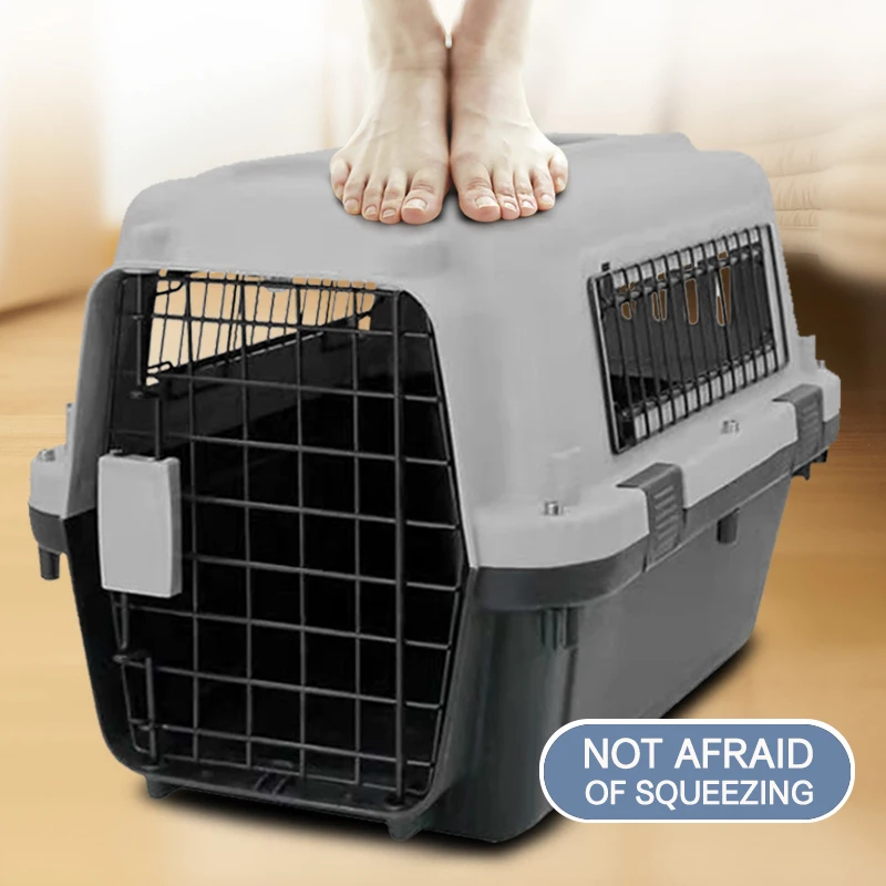 Plastic Air Transport Box Pet Dog Travel Carrier Cages Pet Travel Box ...
