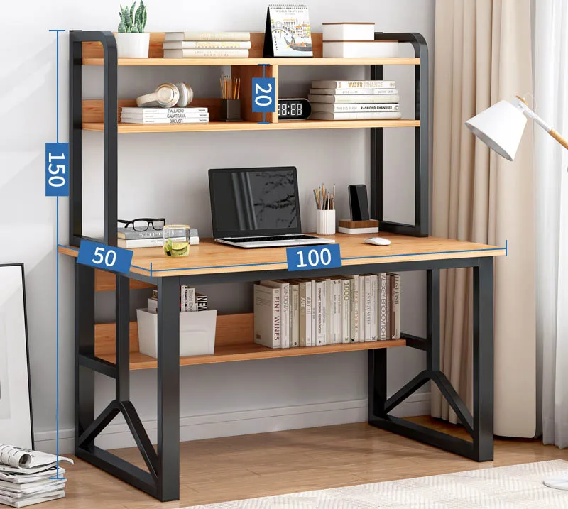 Modern Economy Desktop Bookshelf Integrated Office Table For Student ...