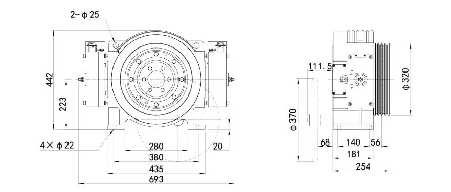 Traction Elevator Host Lifting Force Traction Machine Core Components ...