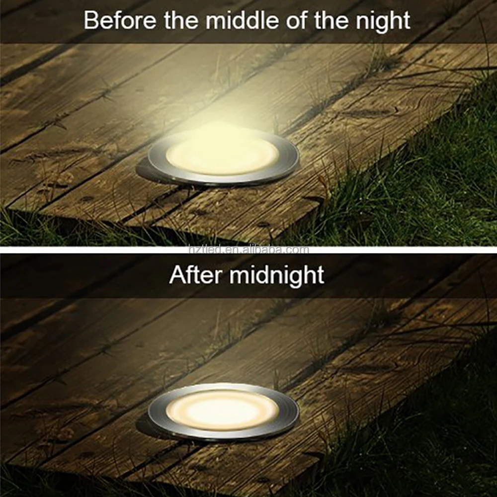 LED Solar Powered Deck Light IP67 Waterproof Garden Underground Lamp ...