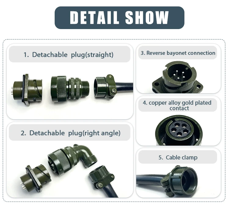8 Pin Din Socket Ms3106 Straight Plug Connector Circular Ms3106a ...